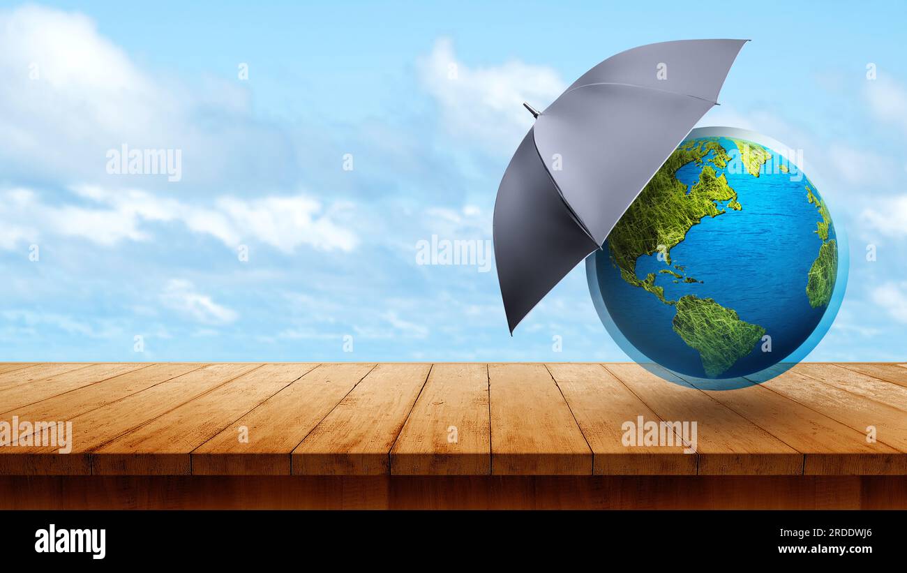Earth with layer protect. World ozone day concept Stock Photo - Alamy