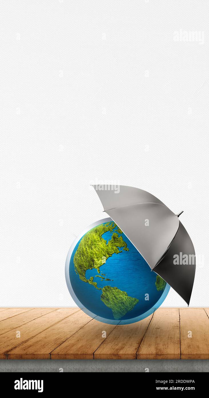 Earth with layer protect. World ozone day concept Stock Photo - Alamy