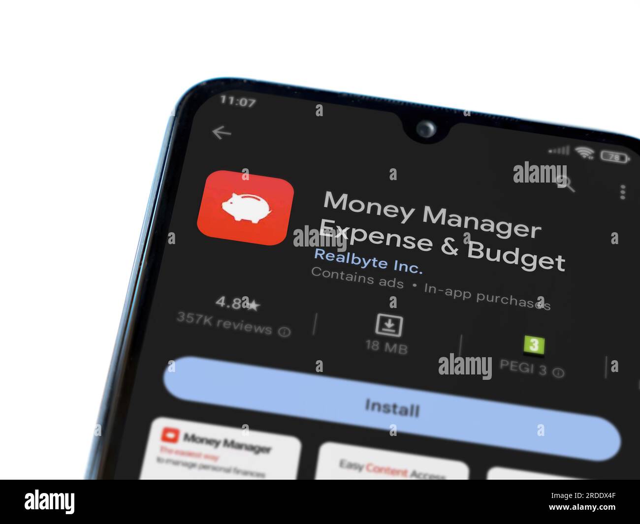 Lod, Israel - July 16,2023: Money Manager Expense & Budget app play ...