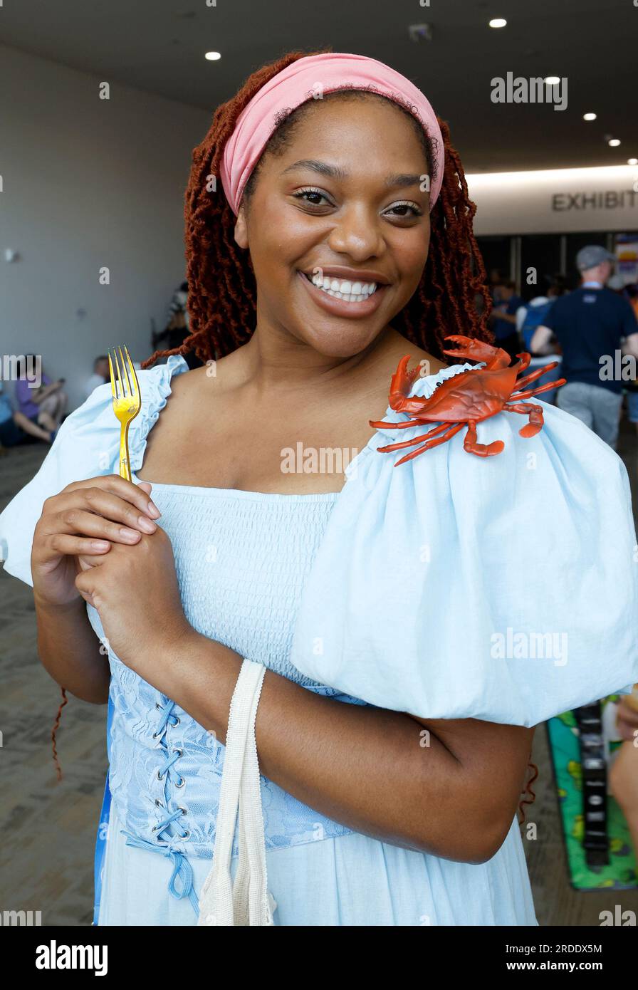 Southern California resident Alyssa Jupiter, dressed as Ariel from "The ...