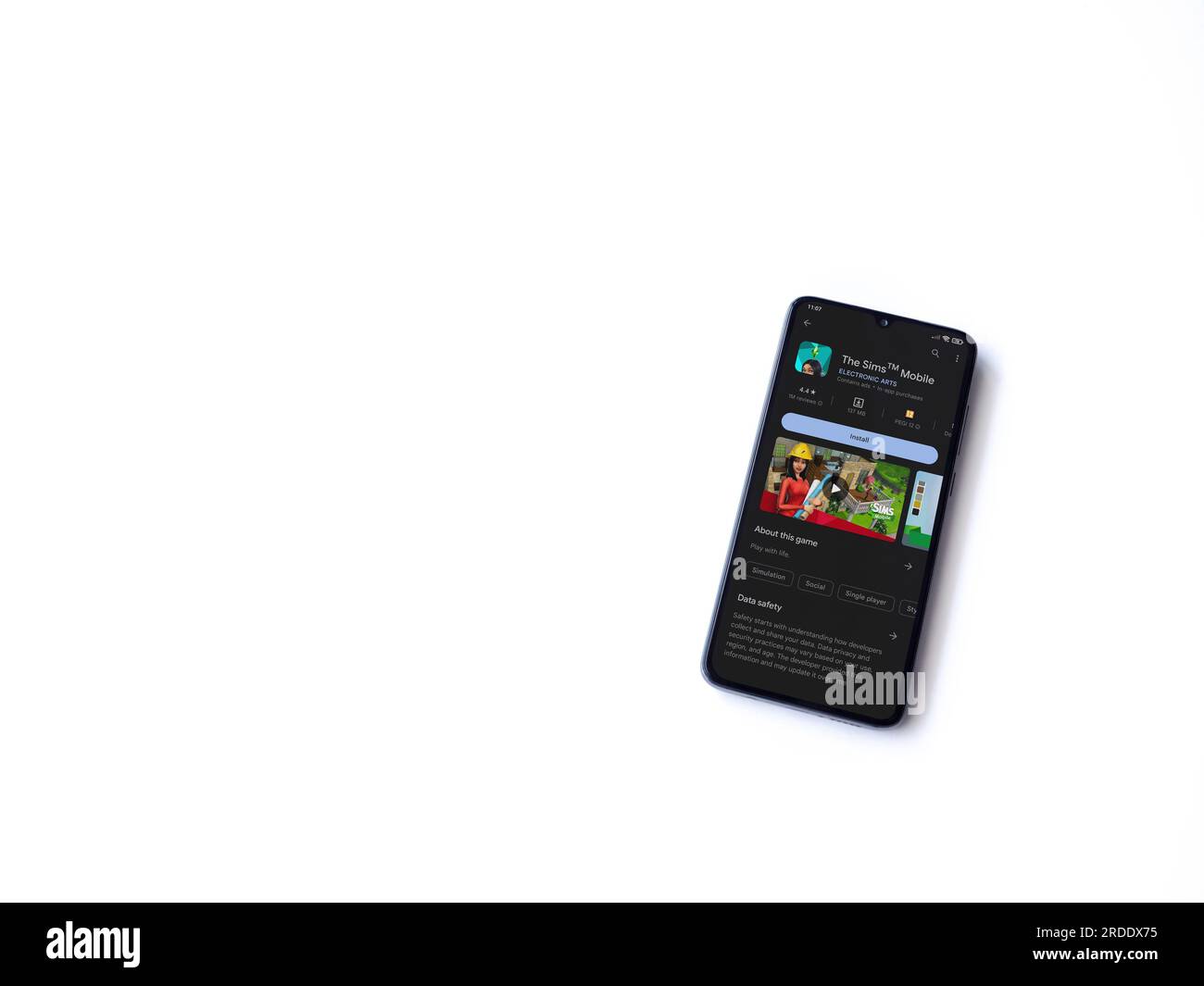 Lod, Israel - July 16,2023: The Sims Mobile app play store page on ...