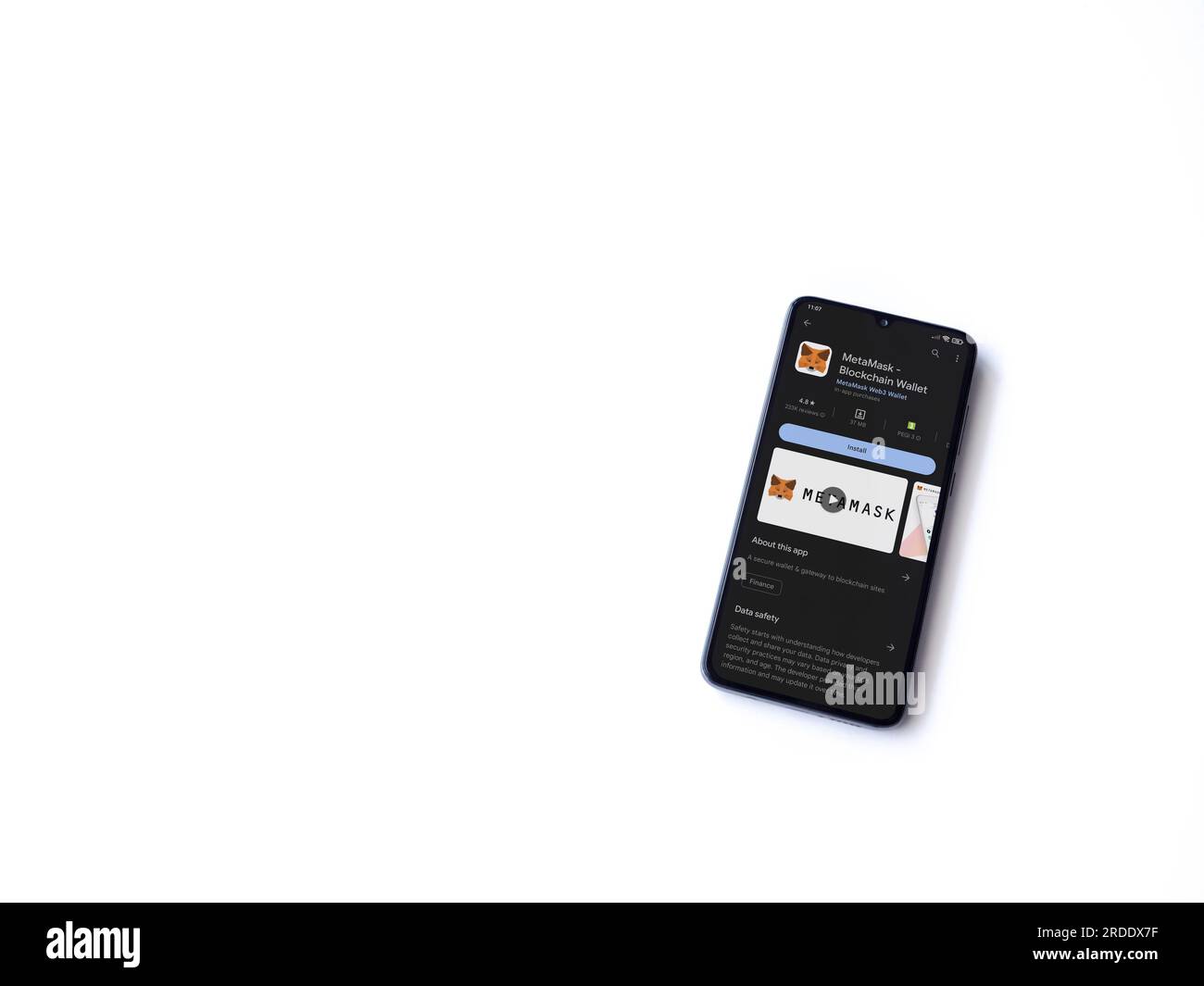 Lod, Israel - July 16,2023: MetaMask app play store page on smartphone ...