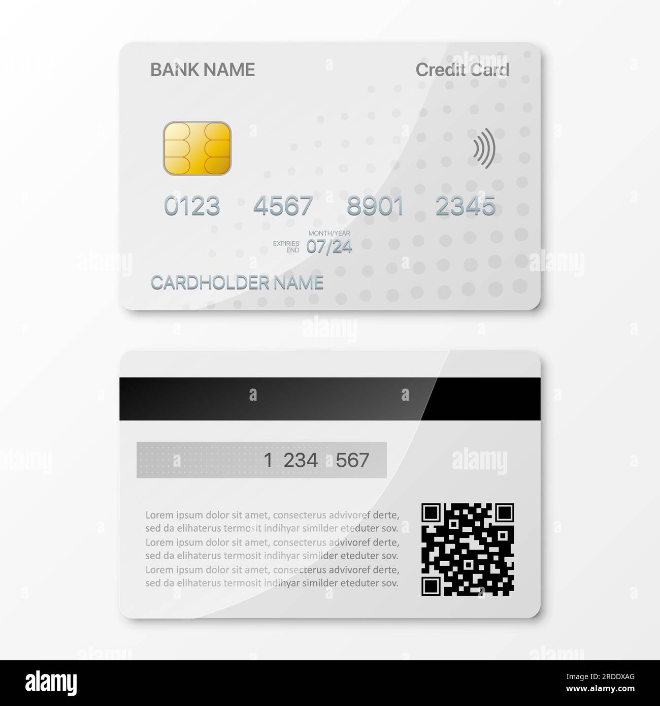 Credit card front back Stock Vector Images - Alamy
