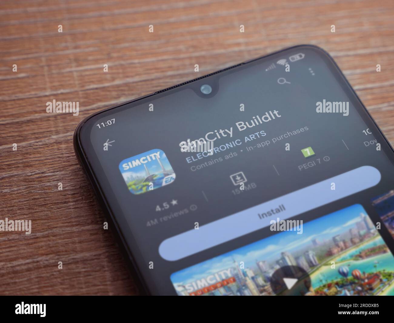 Lod, Israel - July 16,2023: SimCity BuildIt app play store page on ...