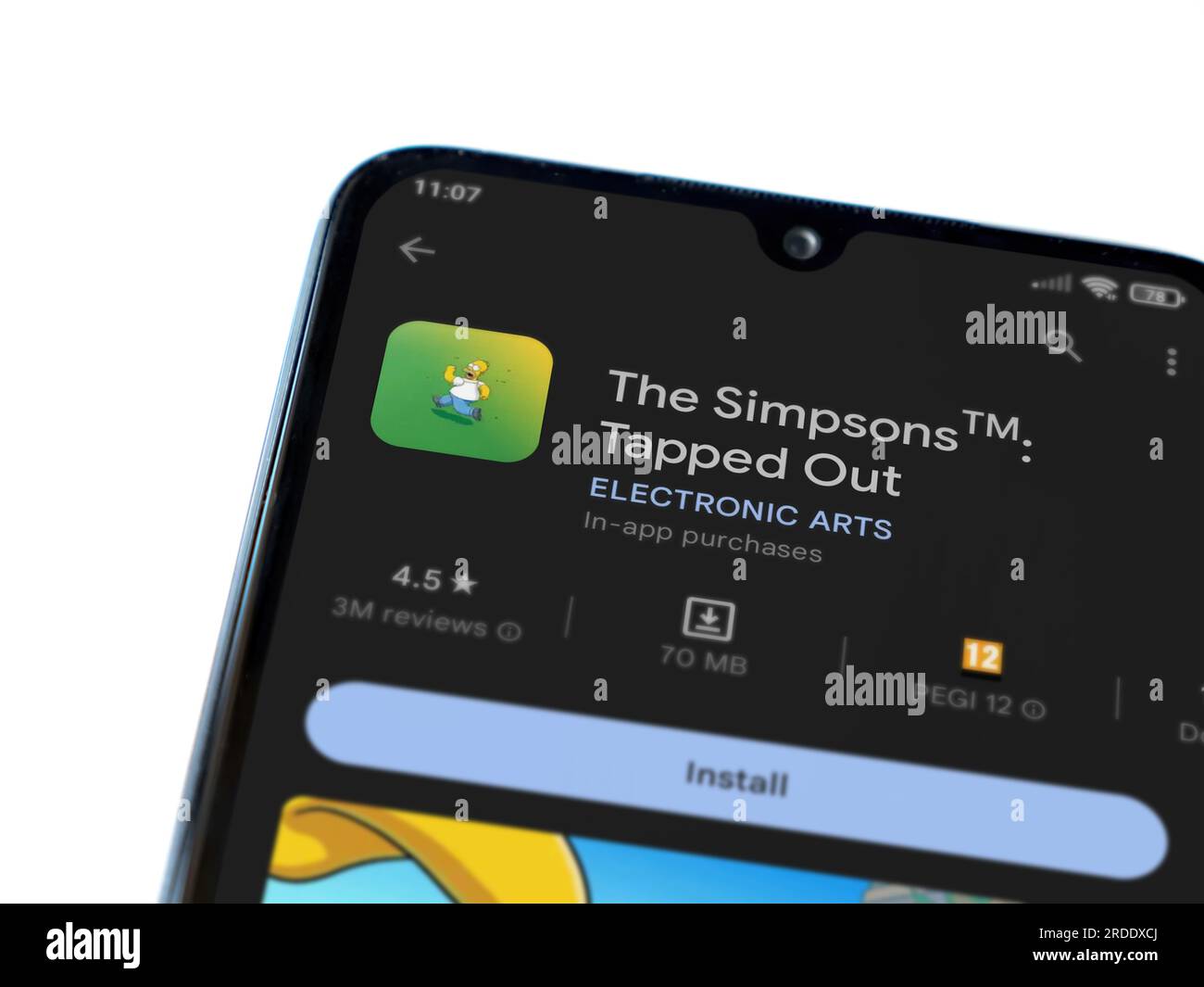 Lod, Israel - July 16,2023: The Simpsons Tapped Out app play store page ...
