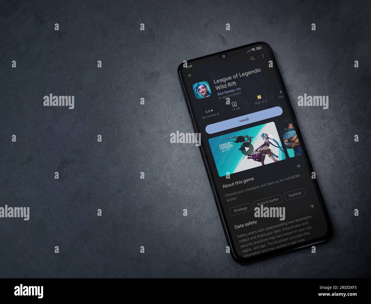 Lod, Israel - July 16,2023: League of Legends - Wild Rift app play ...