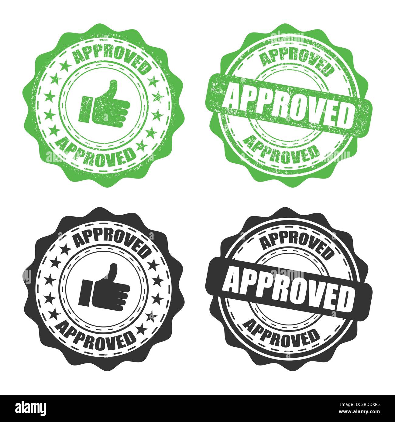 Approved green stamp grunge on Cut Out Stock Images & Pictures - Alamy
