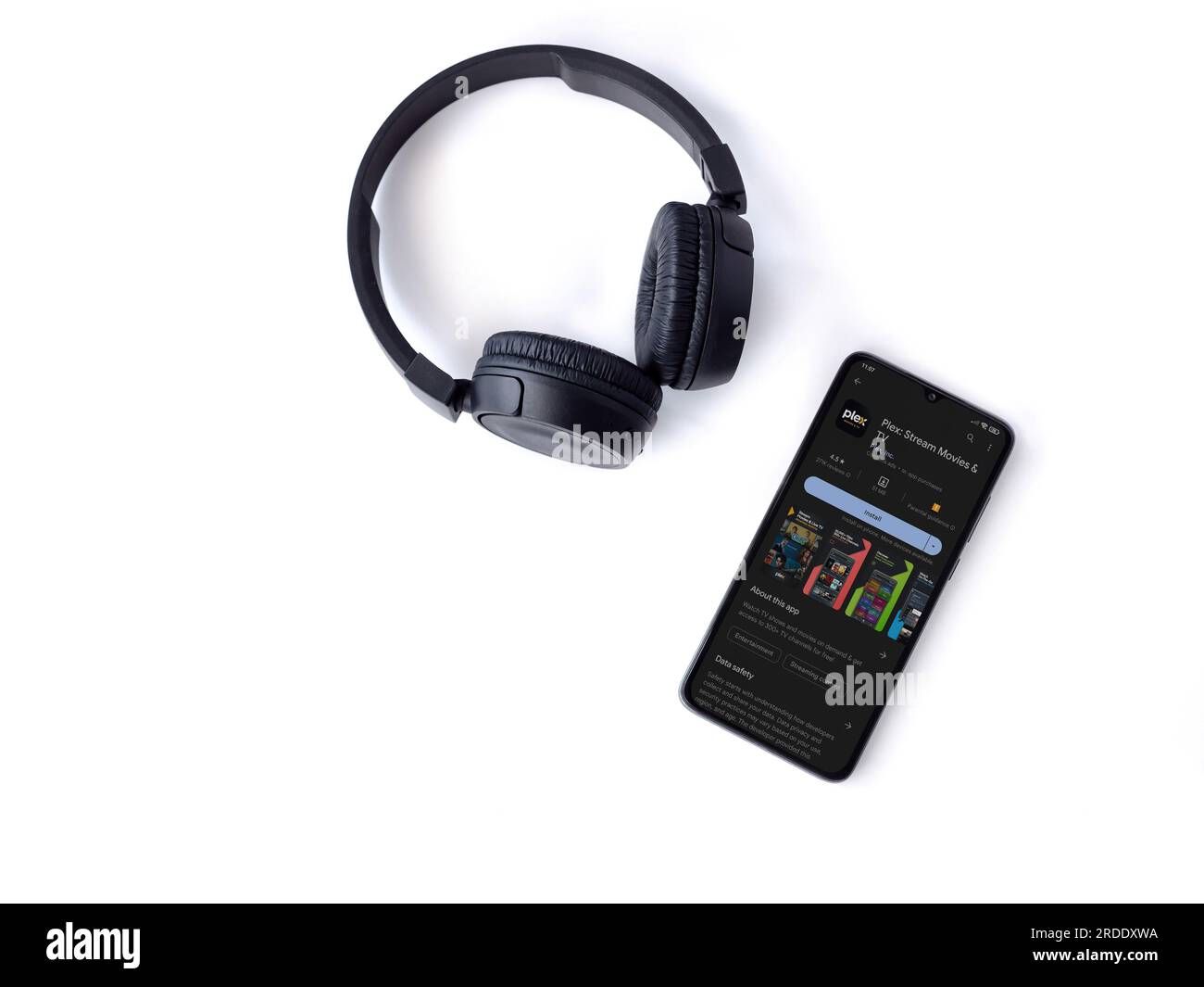 Lod, Israel - July 16,2023: Smartphone with Plex app play store page ...