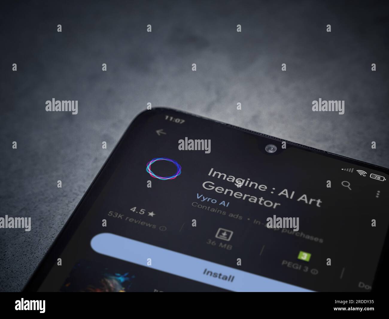 Lod, Israel - July 16,2023: Imagine - AI Art Generator app play store ...