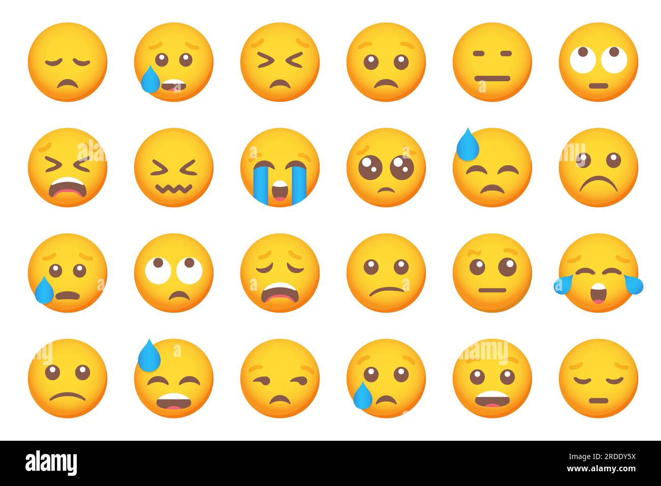 Emoticon sadness tears emoji face Cut Out Stock Images & Pictures - Alamy