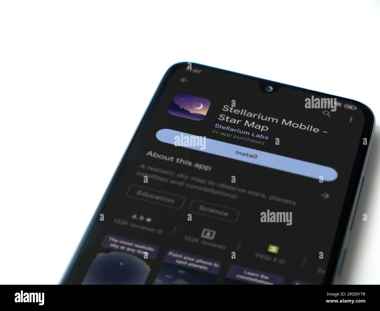 Lod, Israel - July 16,2023: Stellarium - Star Map app play store page ...