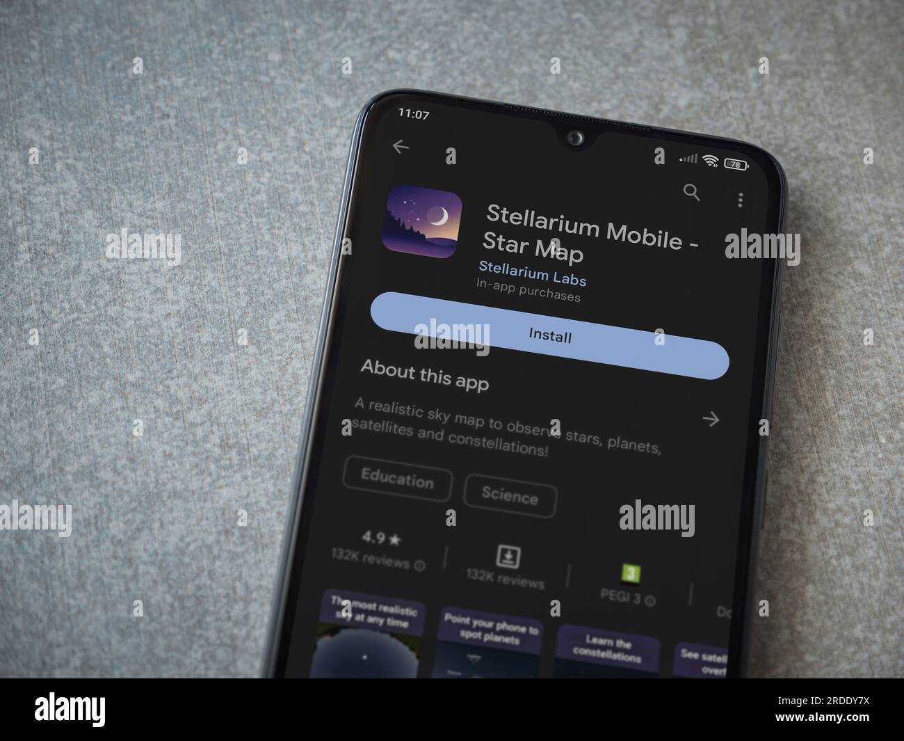 Lod, Israel - July 16,2023: Stellarium - Star Map app play store page ...