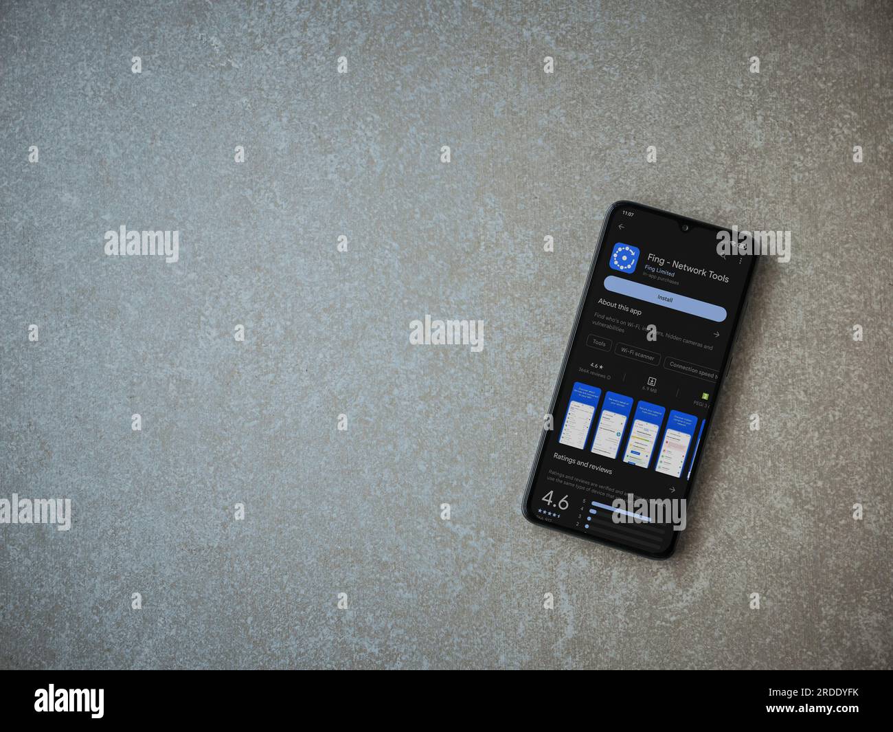 Lod, Israel - July 16,2023: Fing app play store page on smartphone on ...