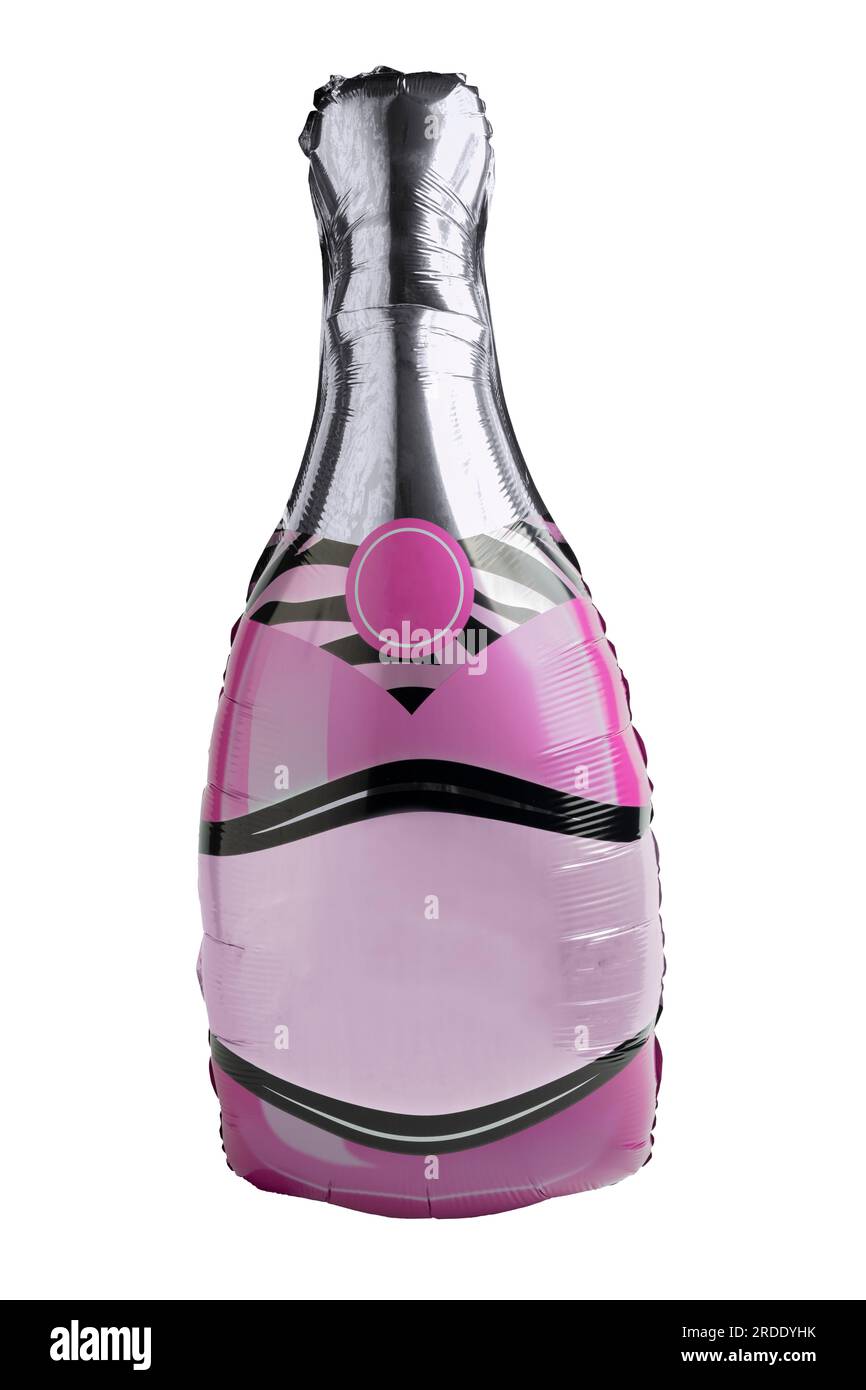 Balloon with bottle shape isolated over white background Stock Photo ...
