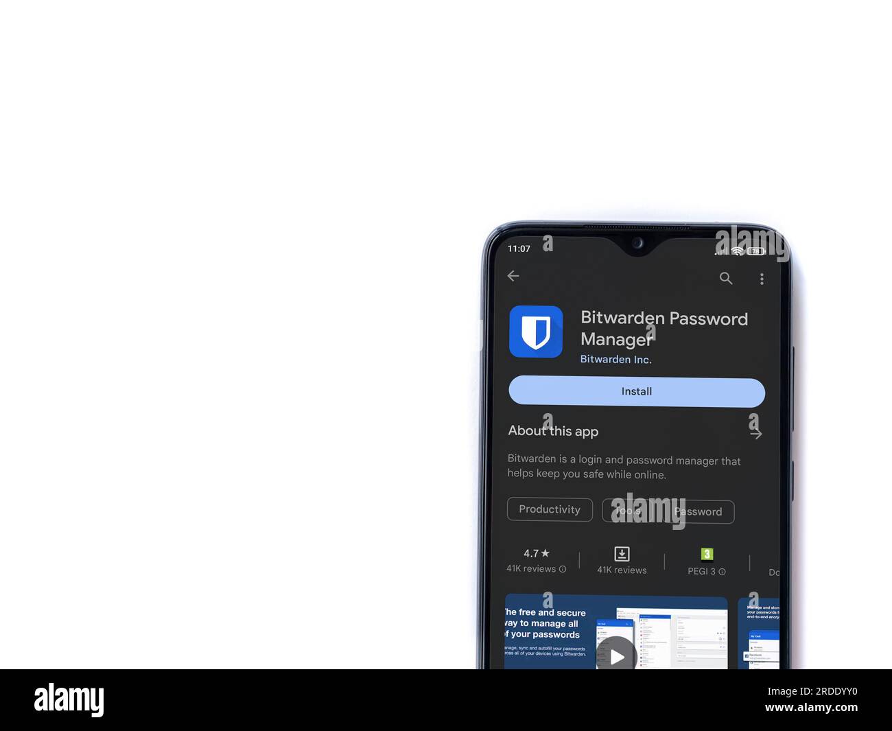 Lod, Israel - July 16,2023: Bitwarden Password Manager app play store ...