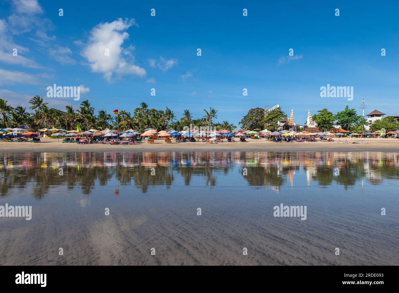 Scenery of kuta beach at Badung Regency, southern Bali, Indonesia Stock ...