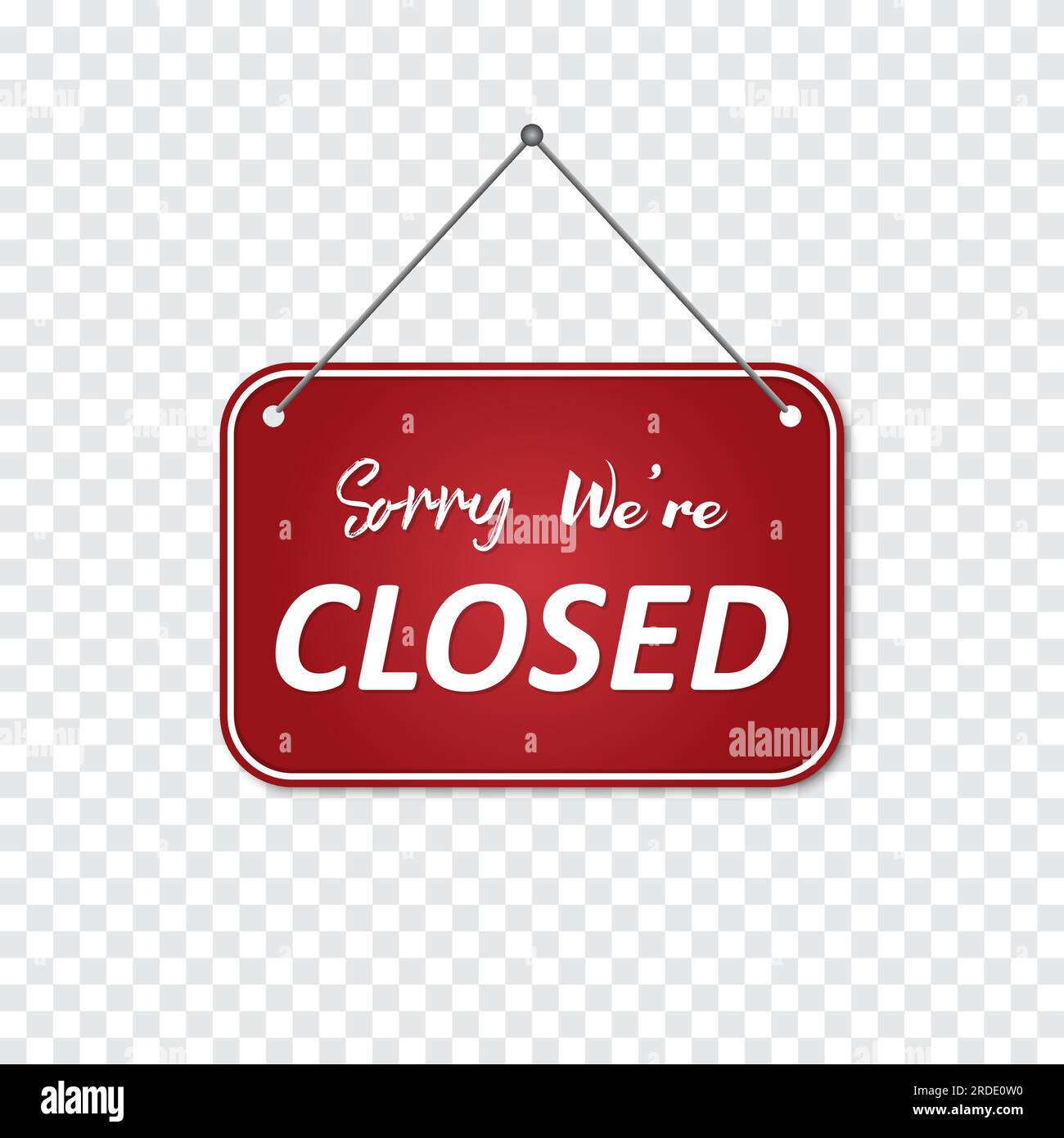 Sorry we're closed sign Stock Vector Images - Alamy