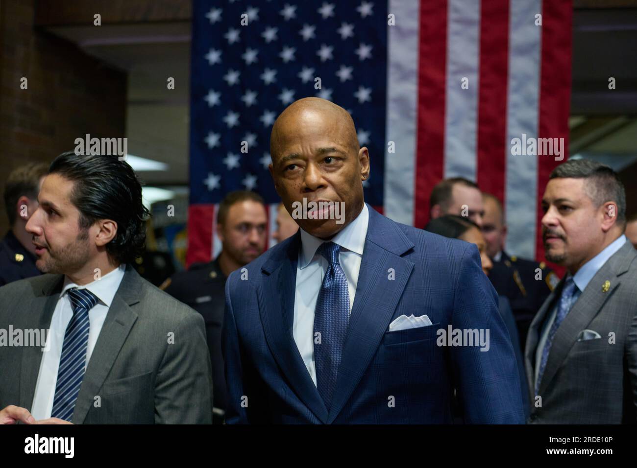 New York, New York, USA. 20th July, 2023. NYC Mayor Eric Adams and ...
