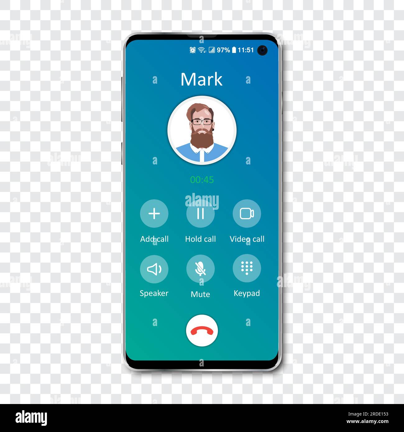 Outgoing phone call screen hi-res stock photography and images - Alamy