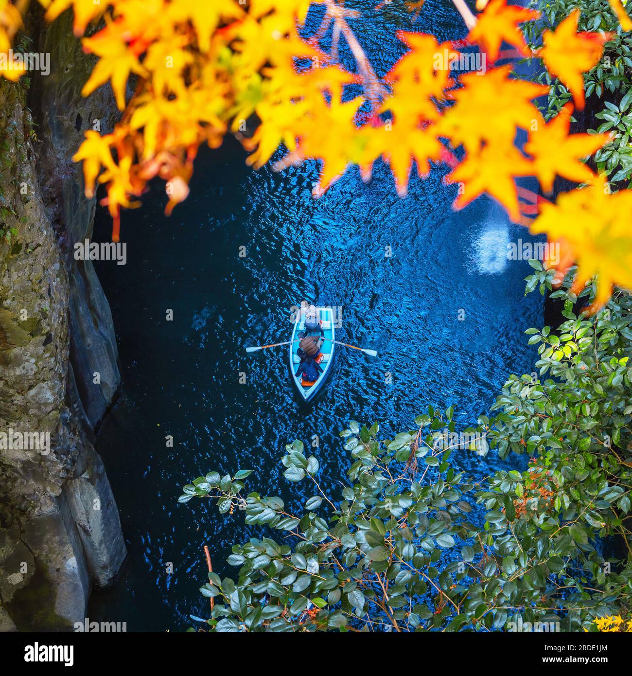 Miyazaki, Japan - Nov 24 2022: Takachiho Gorge is a narrow chasm cut ...