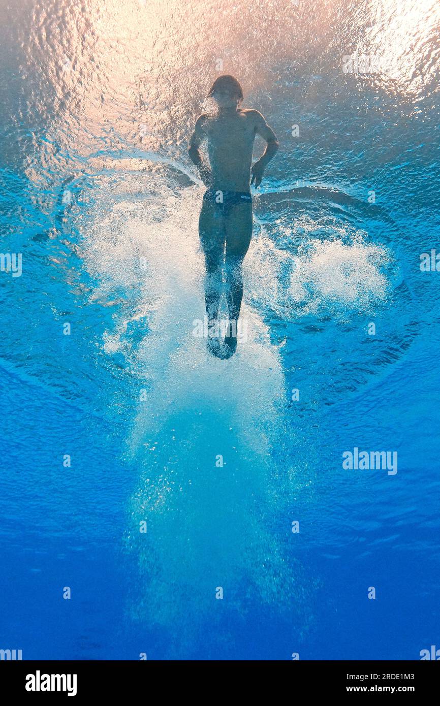 Carlos Daniel Ramos Rodriguez of Cuba competes during the men's 10m ...