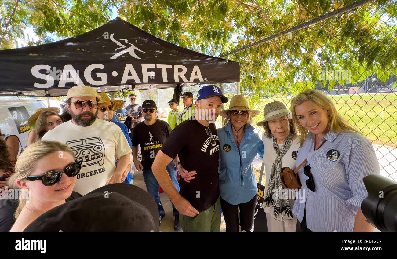Hollywood, California, U.S.A. 20th July, 2023. Left to right: Brett ...