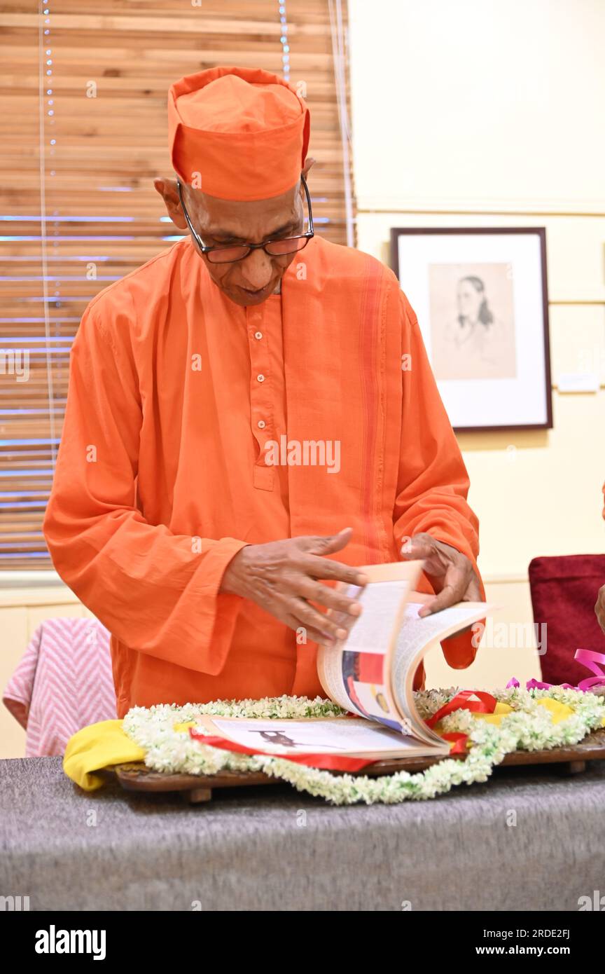 Kolkata, India. 19th July, 2023. Vice President of Ramakrishna Math and ...