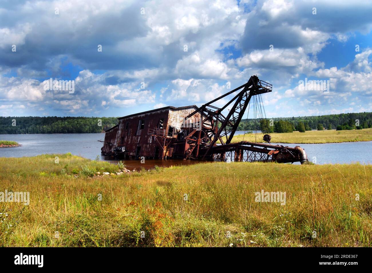A relic of the copper industry in Upper Penninsula, Michigan, lays ...