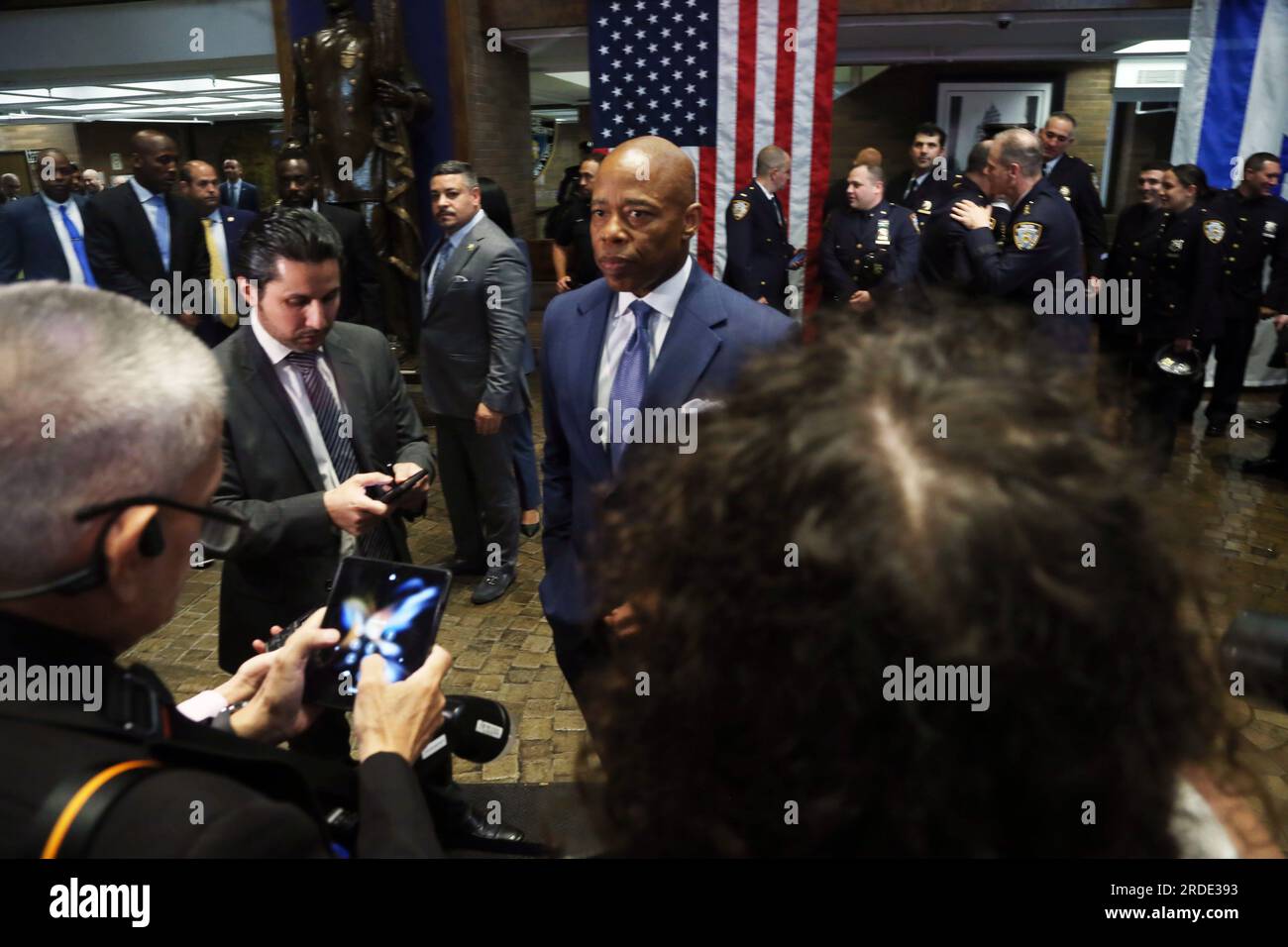 NEW YORK, NY, JULY 20: Israeli President Issac Herzog visits NYPD ...