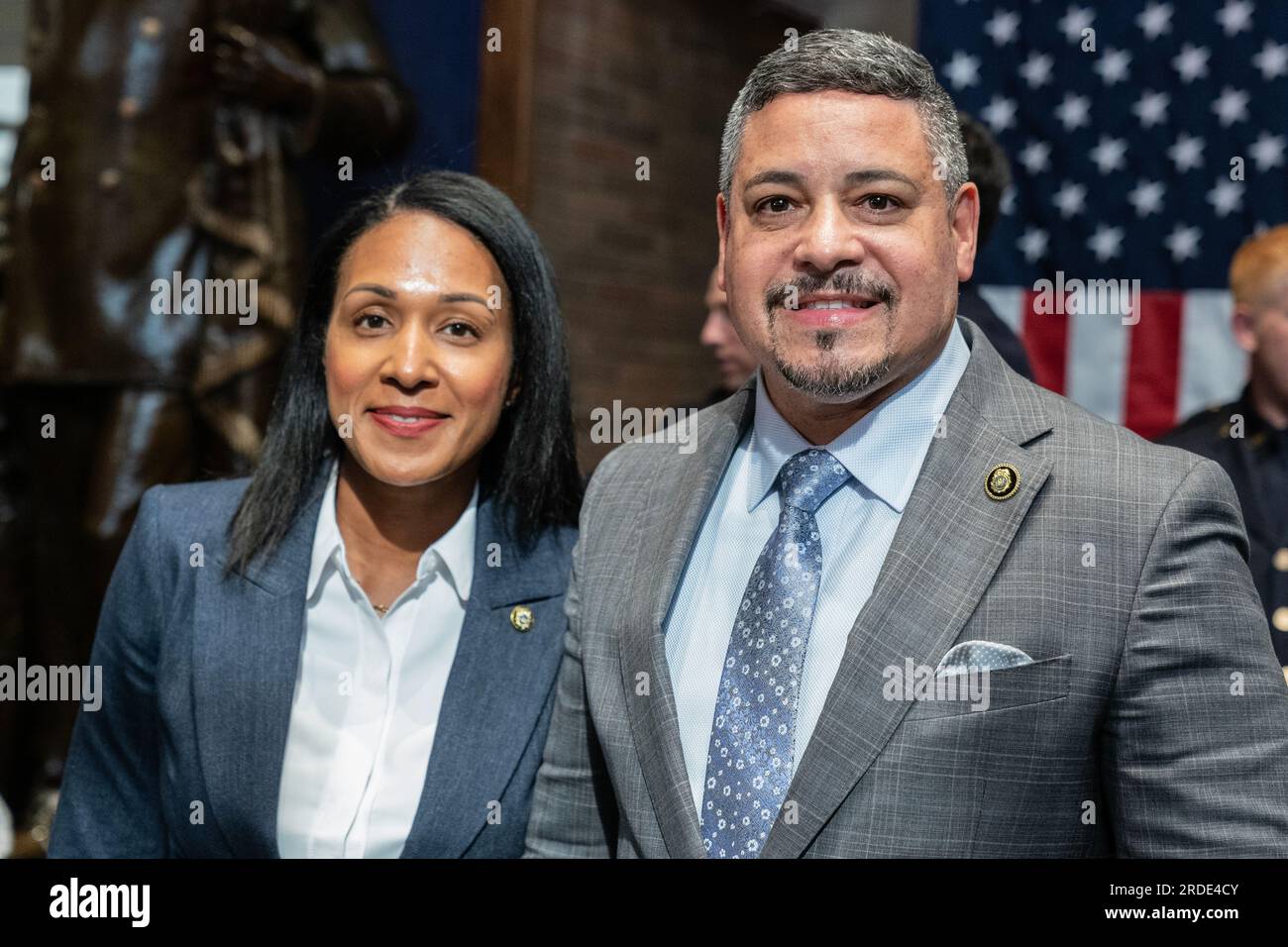 Police Commissioner Edward Caban and his first deputy Tania Kinsella ...