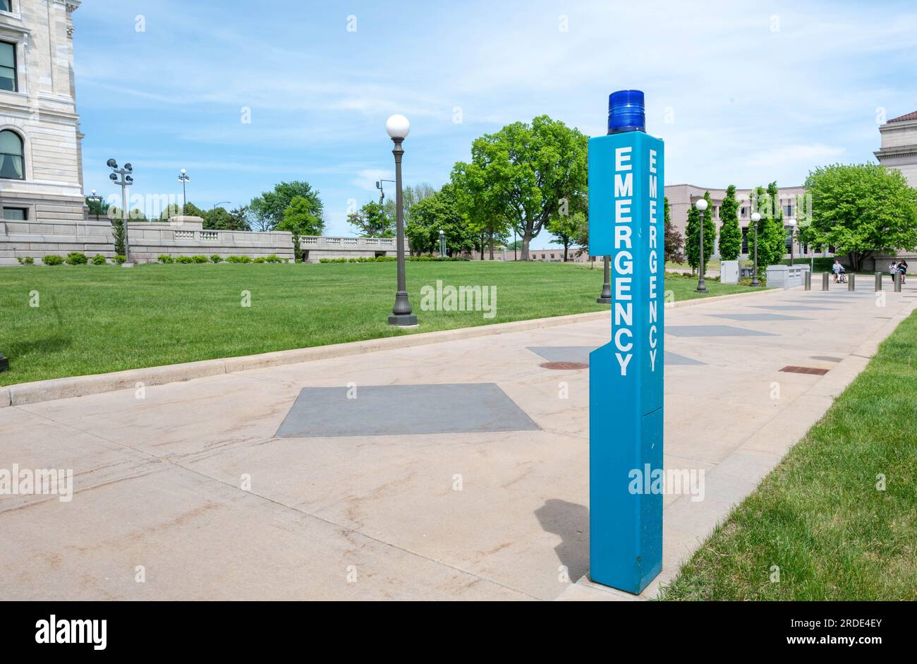 St PAUL, MINNESOTA / UNITED STATE MAY 29 2023: The Blue Emergency Call ...
