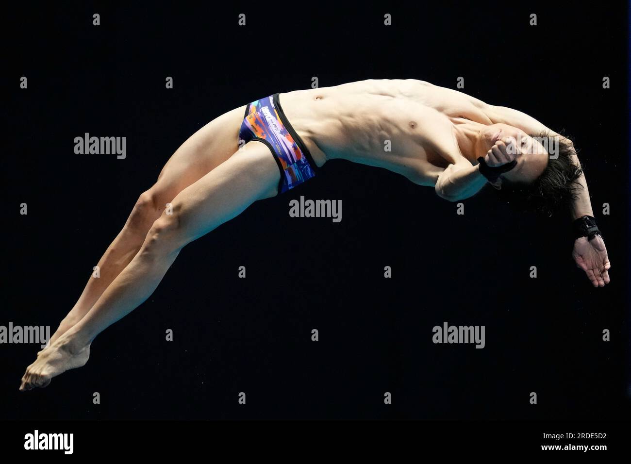 Shu Ohkubo of Japan competes during the men's 10m platform diving ...