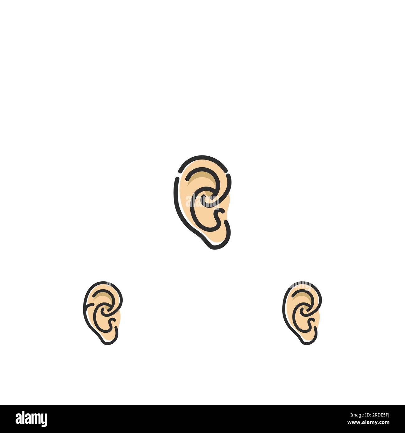 Ear logo letter letter Cut Out Stock Images & Pictures - Alamy