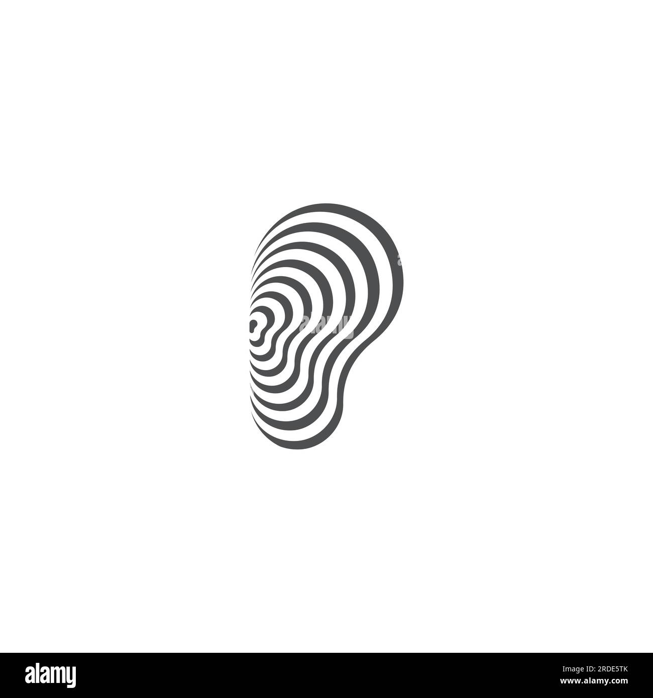 Ear and fingerprint combined make ear logo design Stock Vector Image ...