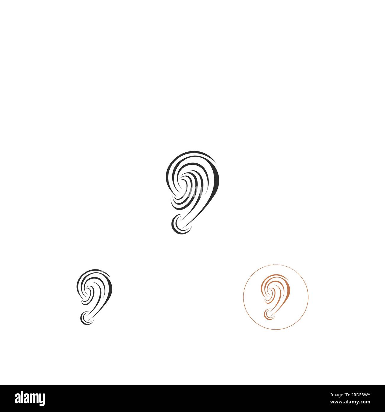 Ear Hearing Logo Creative Design Template Vector Stock Vector Image ...
