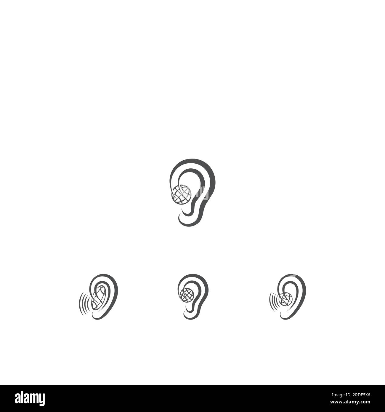 Ear Hearing Logo Creative Design Template Vector Stock Vector Image ...