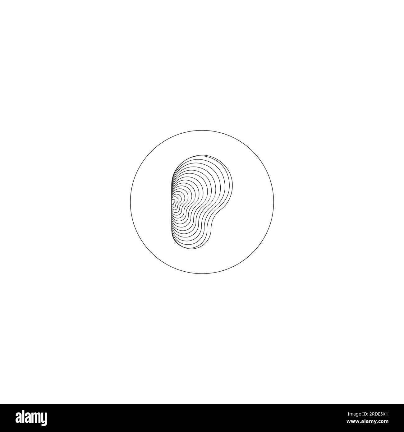Ear and fingerprint combined make ear logo design Stock Vector Image ...