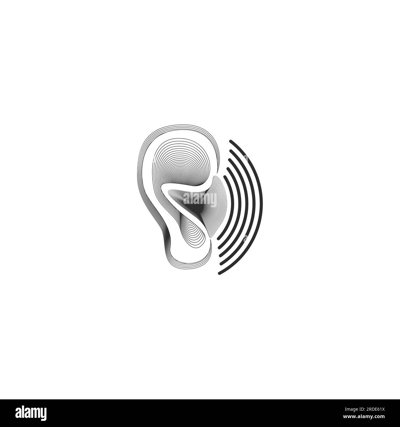 Ear Hearing Logo Creative Design Template Vector Stock Vector Image ...