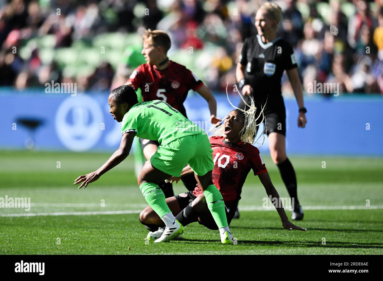 Ashley Lawrence of Canada react during the FIFA Women's World Cup Group ...