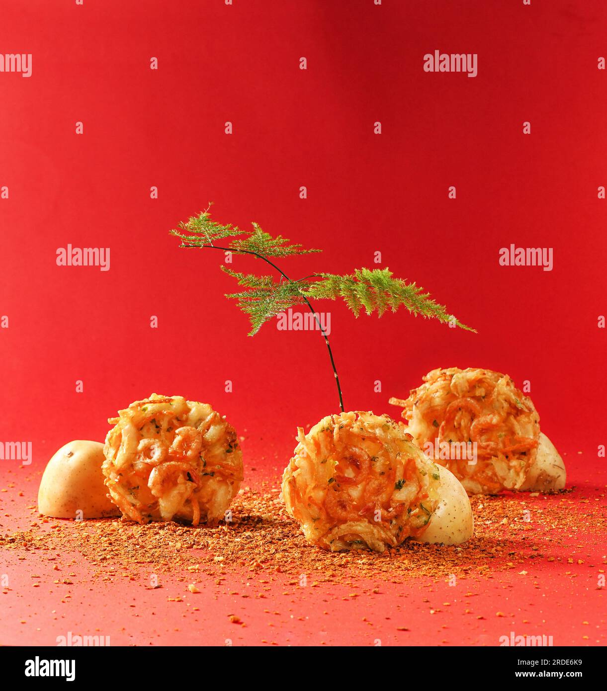 deep fried Prawn cake, Isolated on White Background Stock Photo - Alamy
