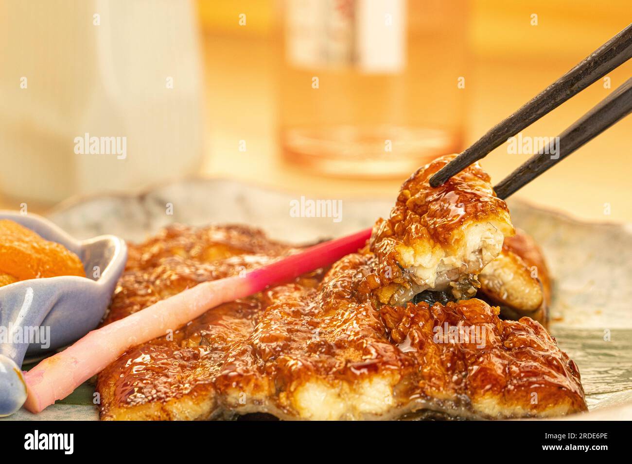 grilled eel or grilled unagi with sauce (Kabayaki) - .Japanese food ...