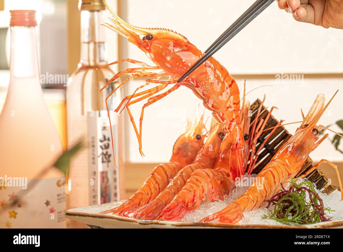 Spot Prawn Sashimi, Japanese food Stock Photo - Alamy