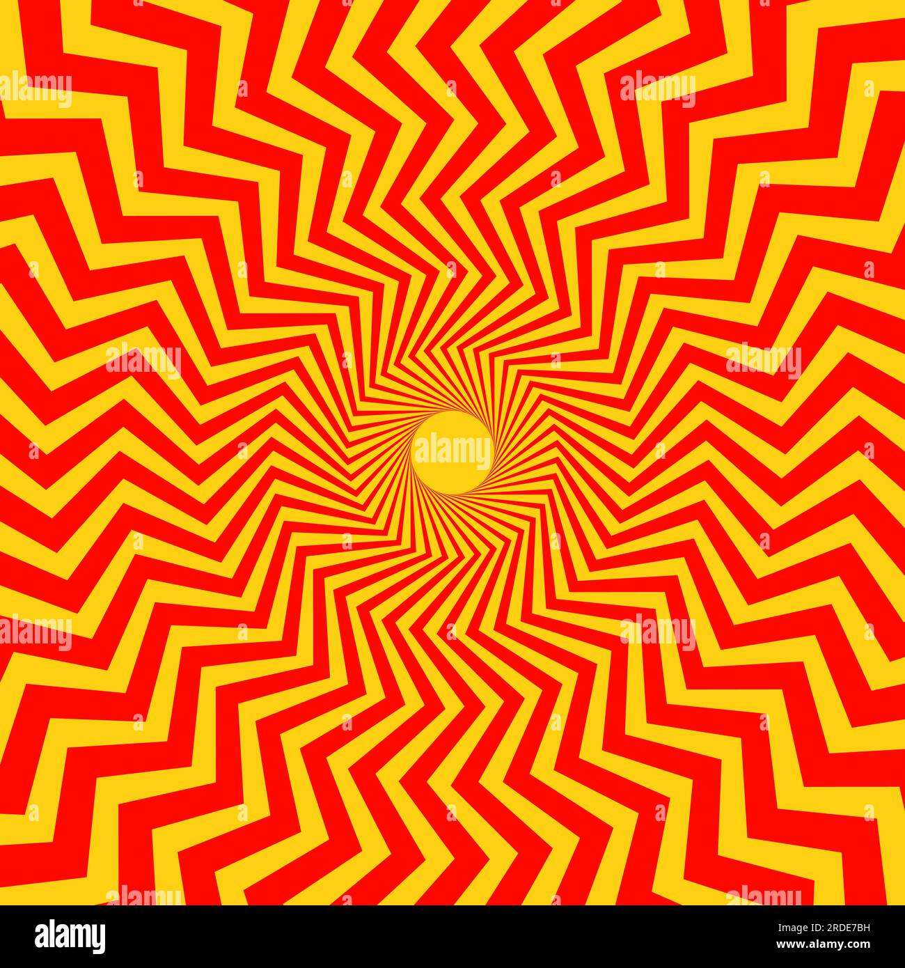 Optical illusion background. Red and orange abstract distorted zigzag ...