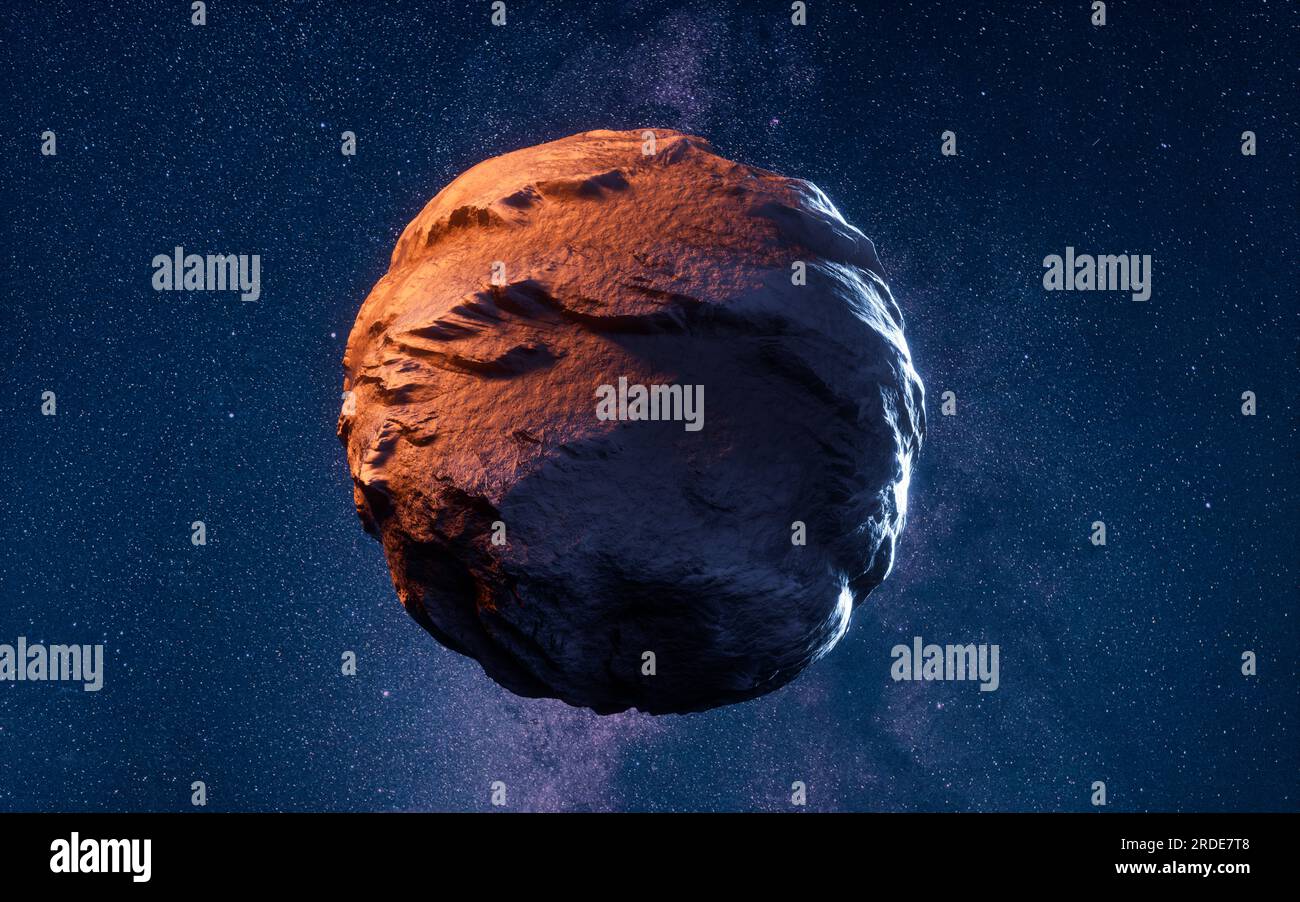 Planet in the outer space, 3d rendering. Digital drawing Stock Photo ...