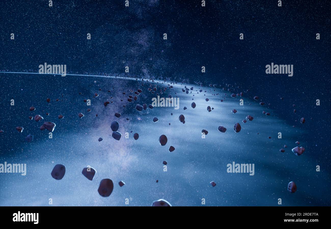 Planet in the outer space, 3d rendering. Digital drawing Stock Photo ...