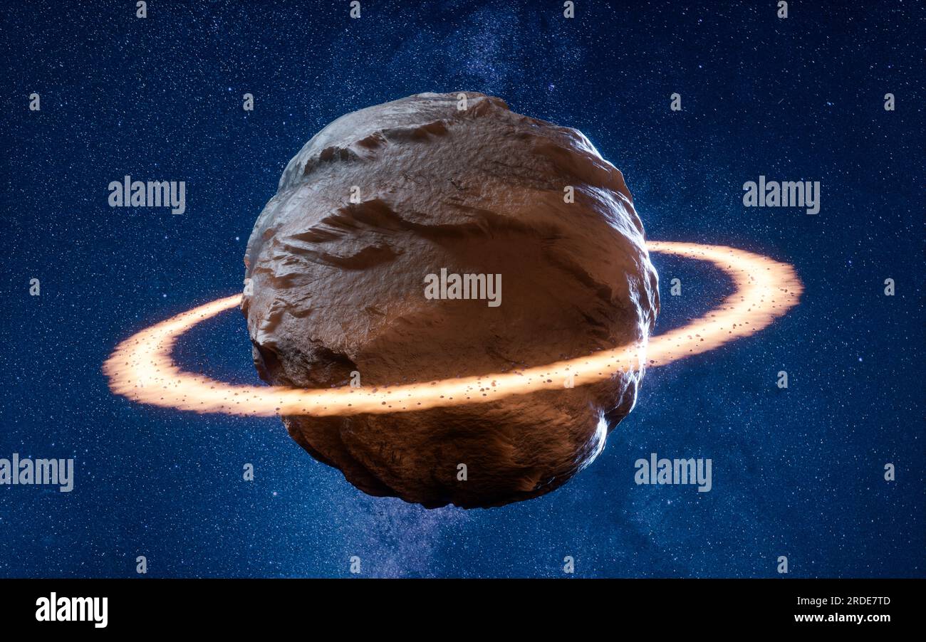 Planet in the outer space, 3d rendering. Digital drawing Stock Photo ...