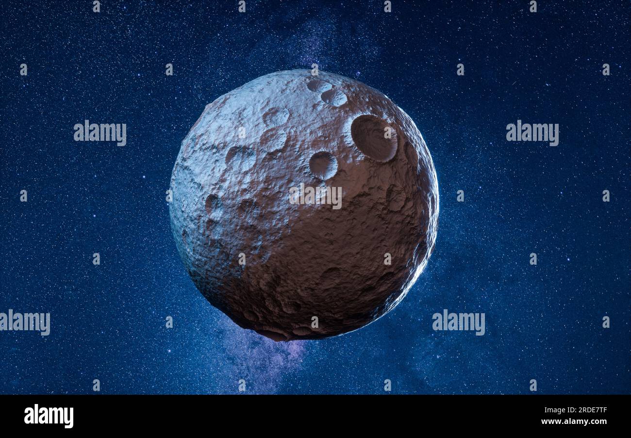 Planet in the outer space, 3d rendering. Digital drawing Stock Photo ...