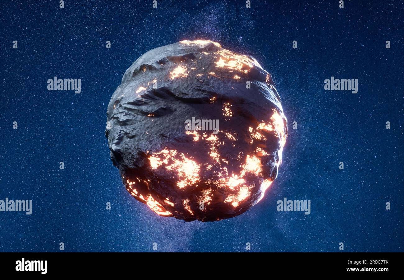 Planet in the outer space, 3d rendering. Digital drawing Stock Photo ...