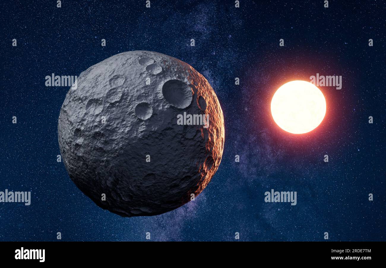 Planet in the outer space, 3d rendering. Digital drawing Stock Photo ...