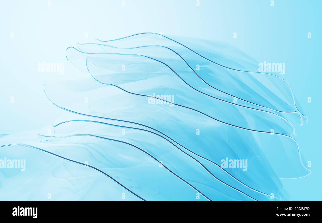 Gradient multilayer glass background, 3d rendering. Digital drawing ...